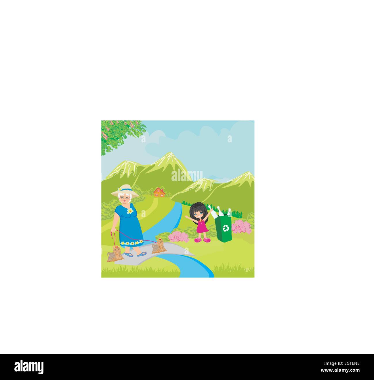 Garbage mountains Stock Vector Images - Alamy