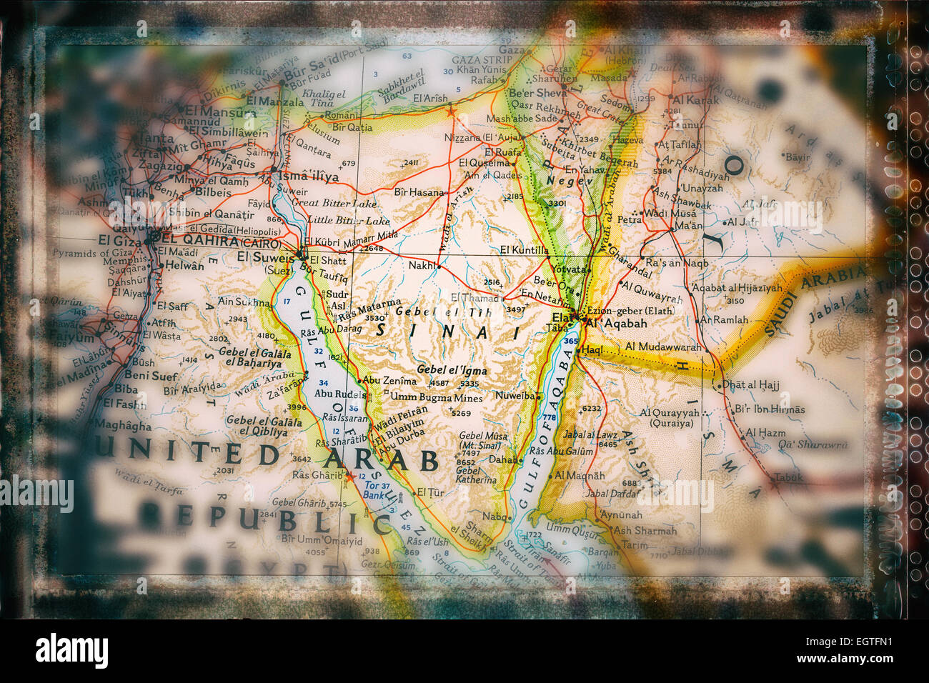 Map of sinai hi-res stock photography and images - Alamy