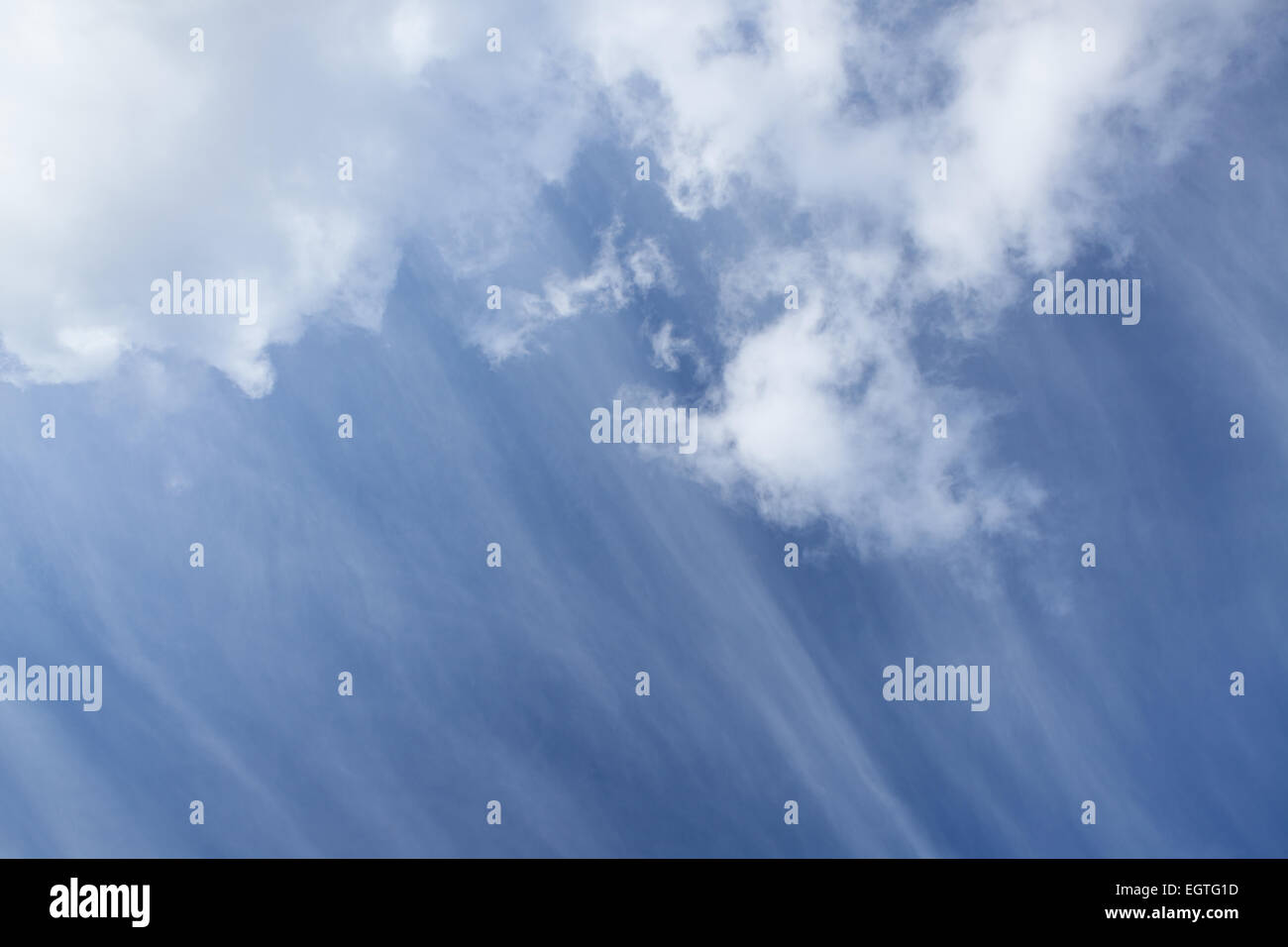 Long cirrus clouds skyscape Stock Photo - Alamy