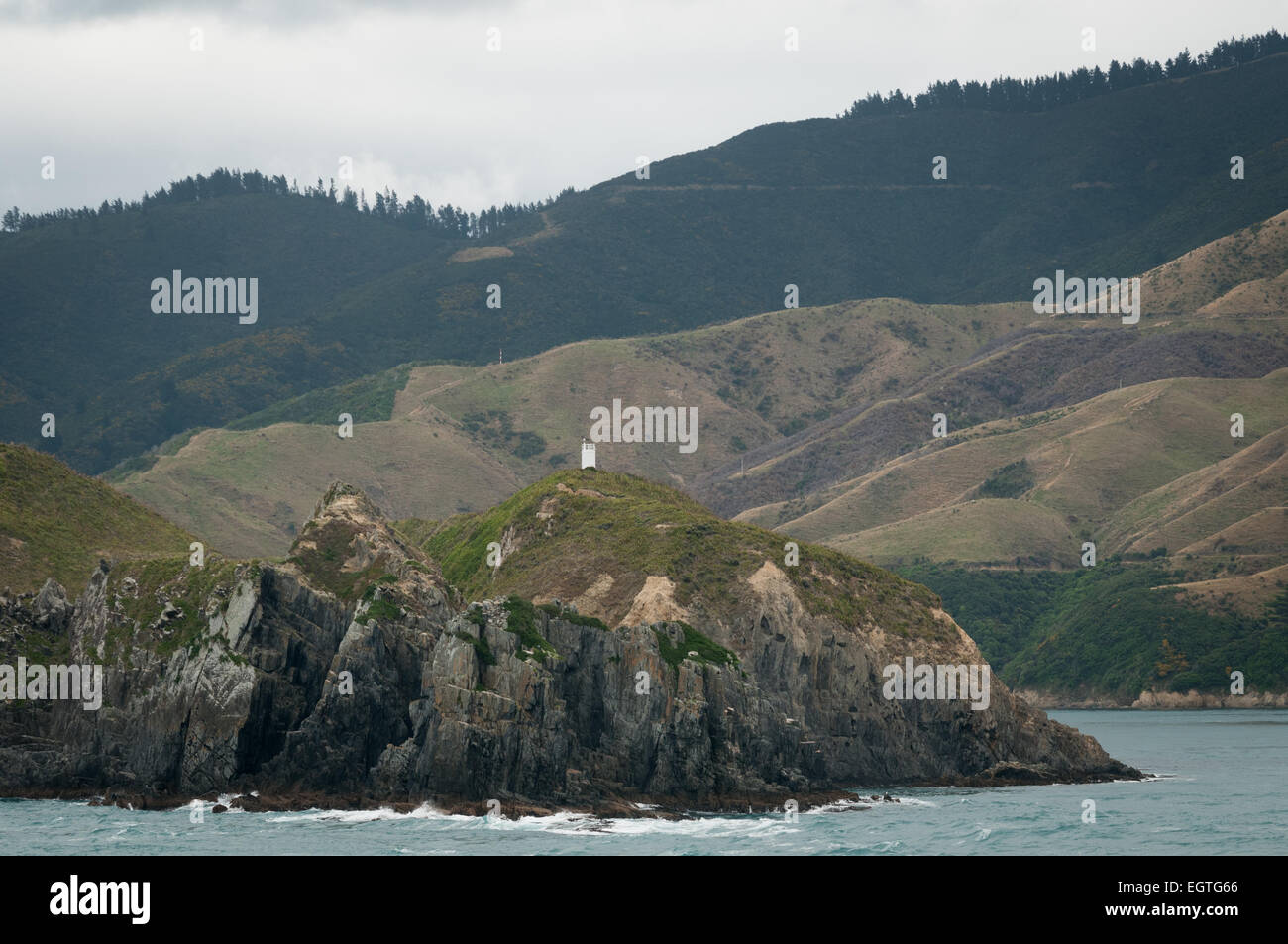 West Head Lighthouse, Tory Channel (Kura Te Au), Marlborough Sound ...