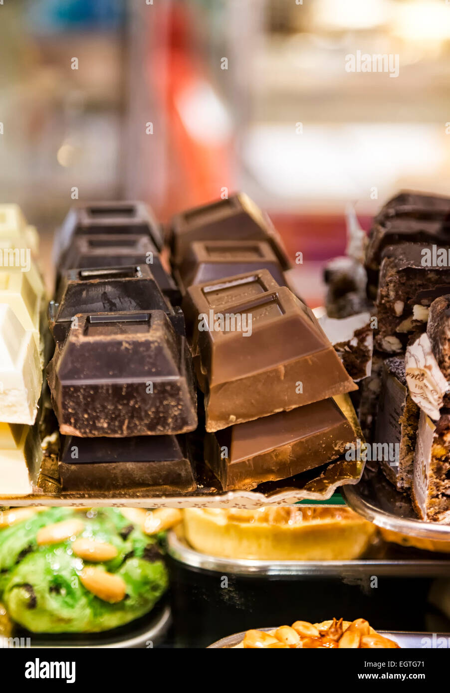Sweets on Display in a Shop's Window Stock Photo - Alamy