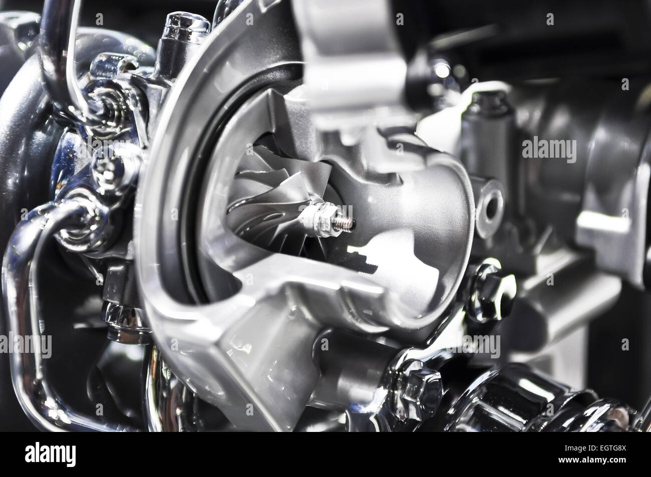 the Turbine internal combustion engine in section Stock Photo - Alamy