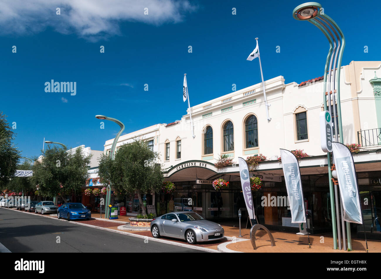 The iSite, Heretaunga Street East, Hastings, Hawkes Bay, North Island, New Zealand Stock Photo ...