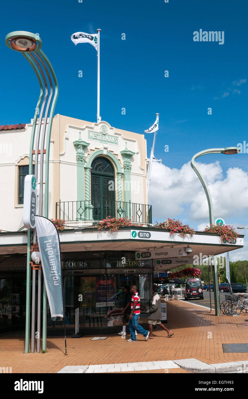 The iSite, Heretaunga Street East, Hastings, Hawkes Bay, North Island, New Zealand Stock Photo ...