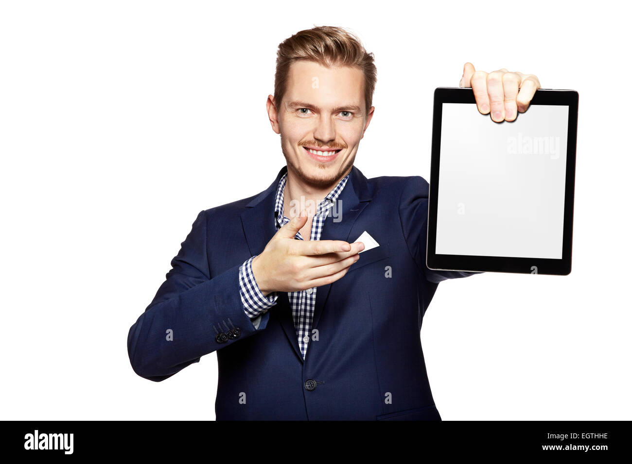 Showing something on screen hi-res stock photography and images - Alamy