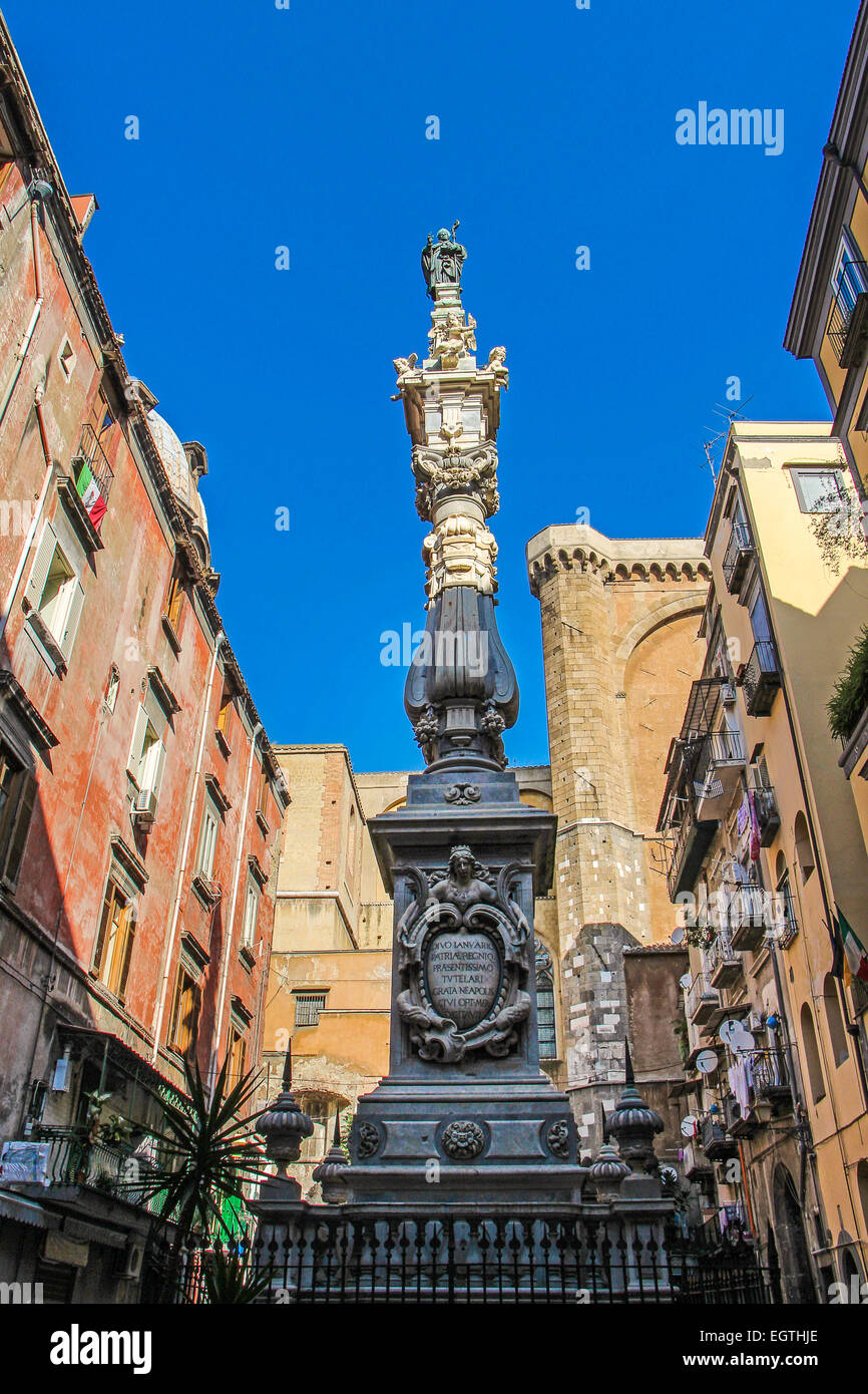 Italy Naples Square Cardinale Sisto Roario Sforza Stock Photo - Alamy