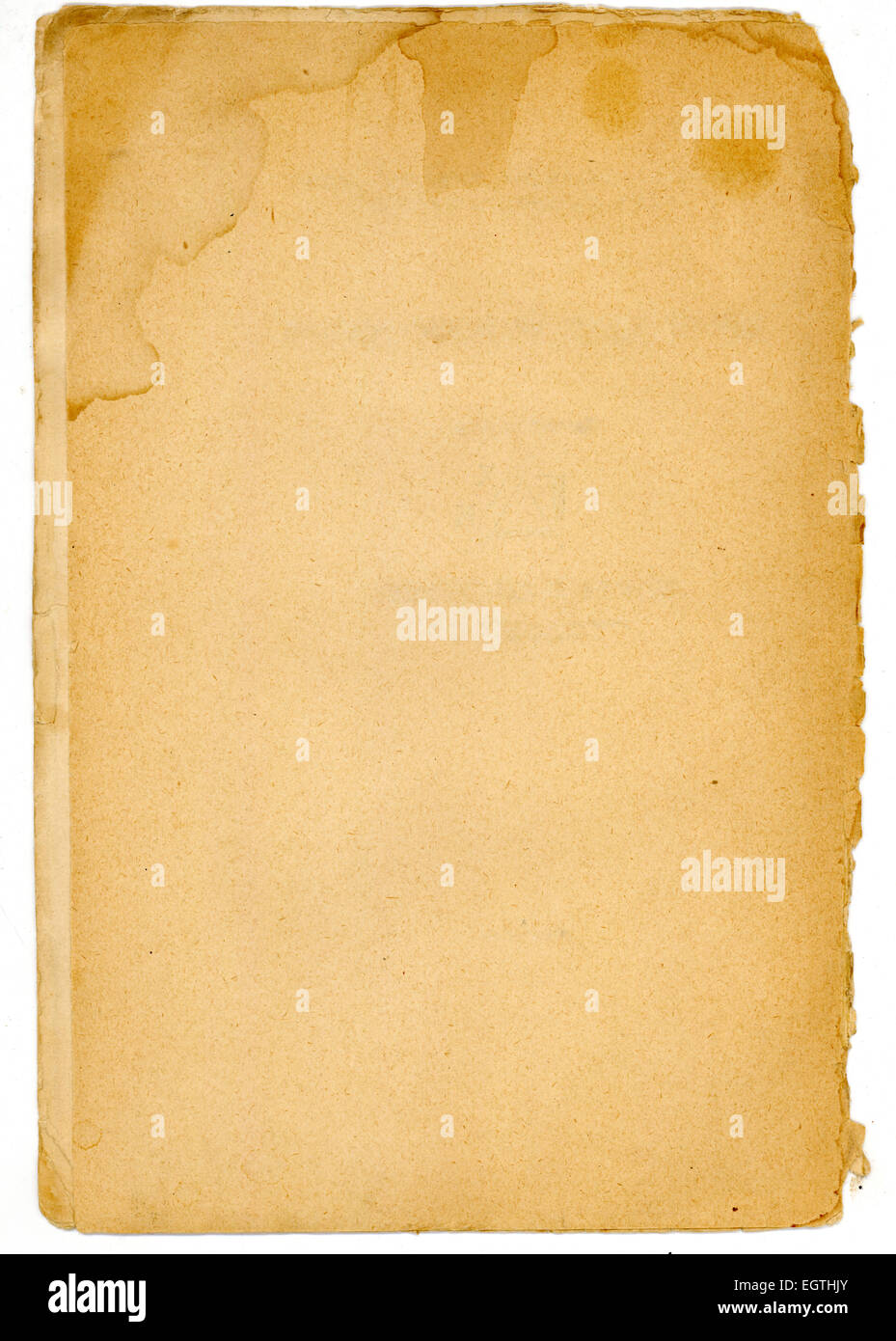 The pages of torn, stained old book Stock Photo - Alamy