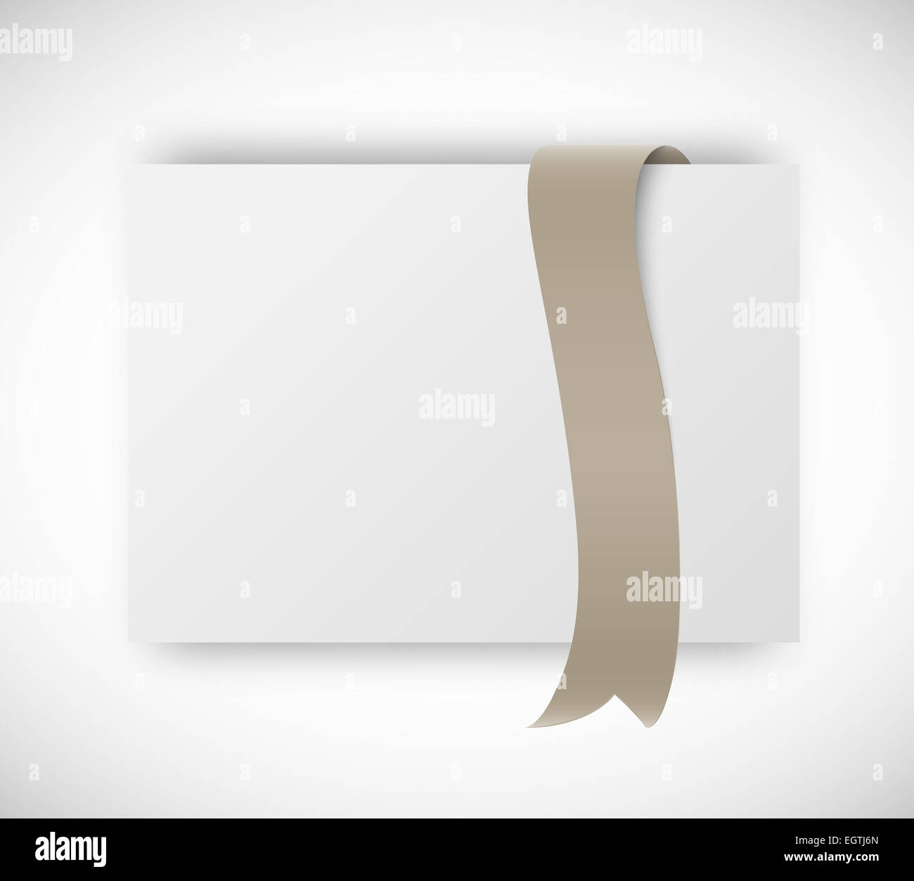 Card with ribbon Stock Photo - Alamy