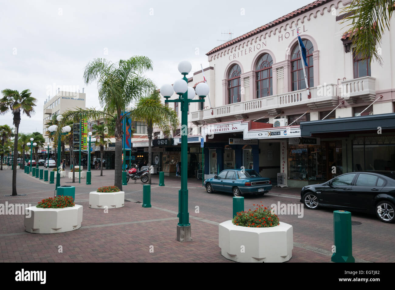 Art deco architecture on Emerson Street, Napier, Hawkes Bay, North ...