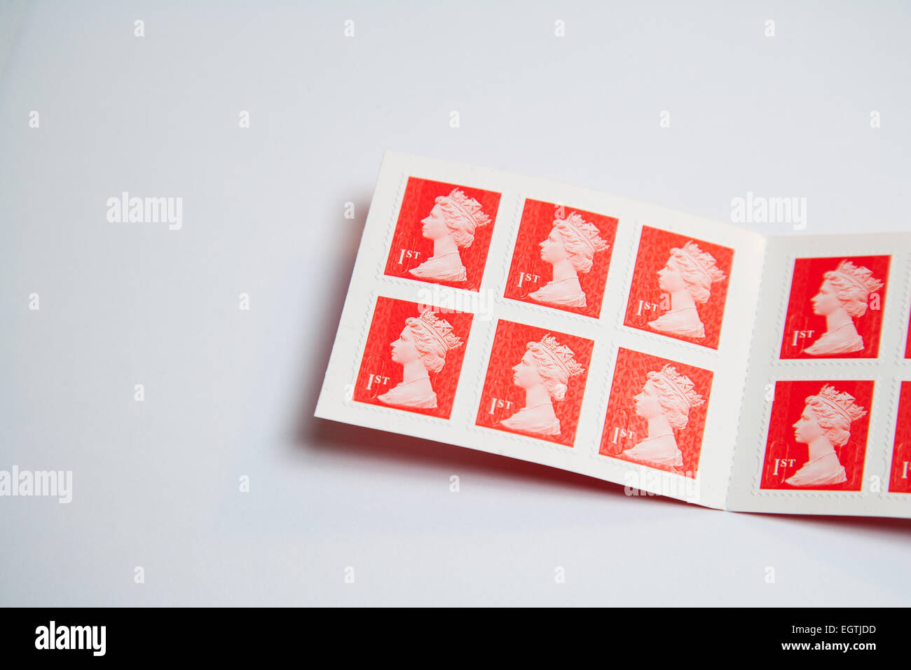 Book of 1st class stamps hi-res stock photography and images - Alamy