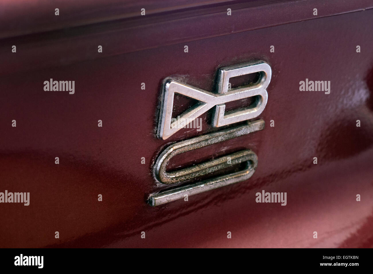 London, UK. 02nd Mar, 2015. 1972 Aston Martin DBS badge last produced ...