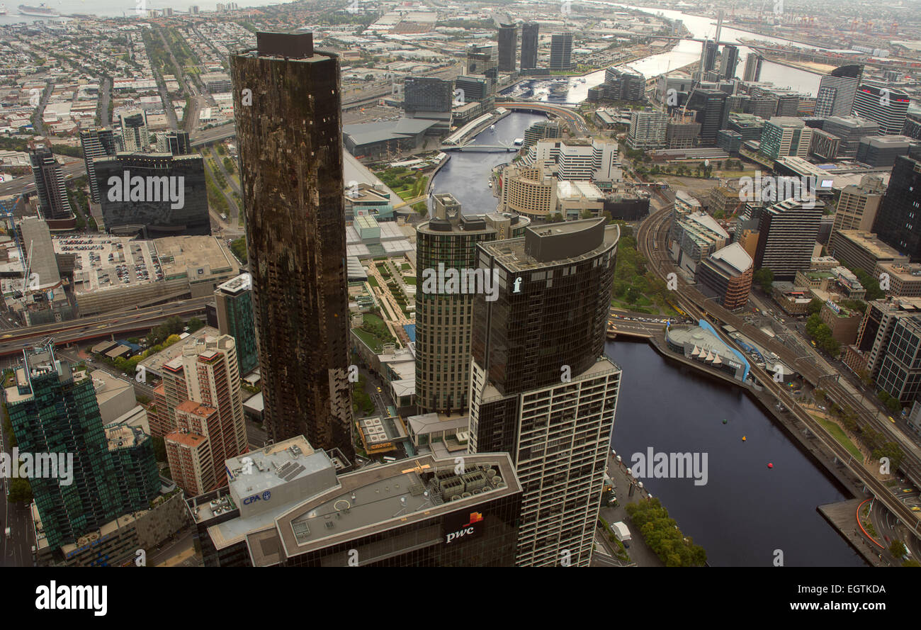 Aerial View Of Melbourne City Australia Stock Photo - Alamy