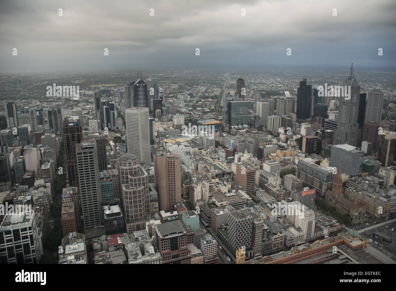 Aerial View Of Melbourne City Australia Stock Photo - Alamy