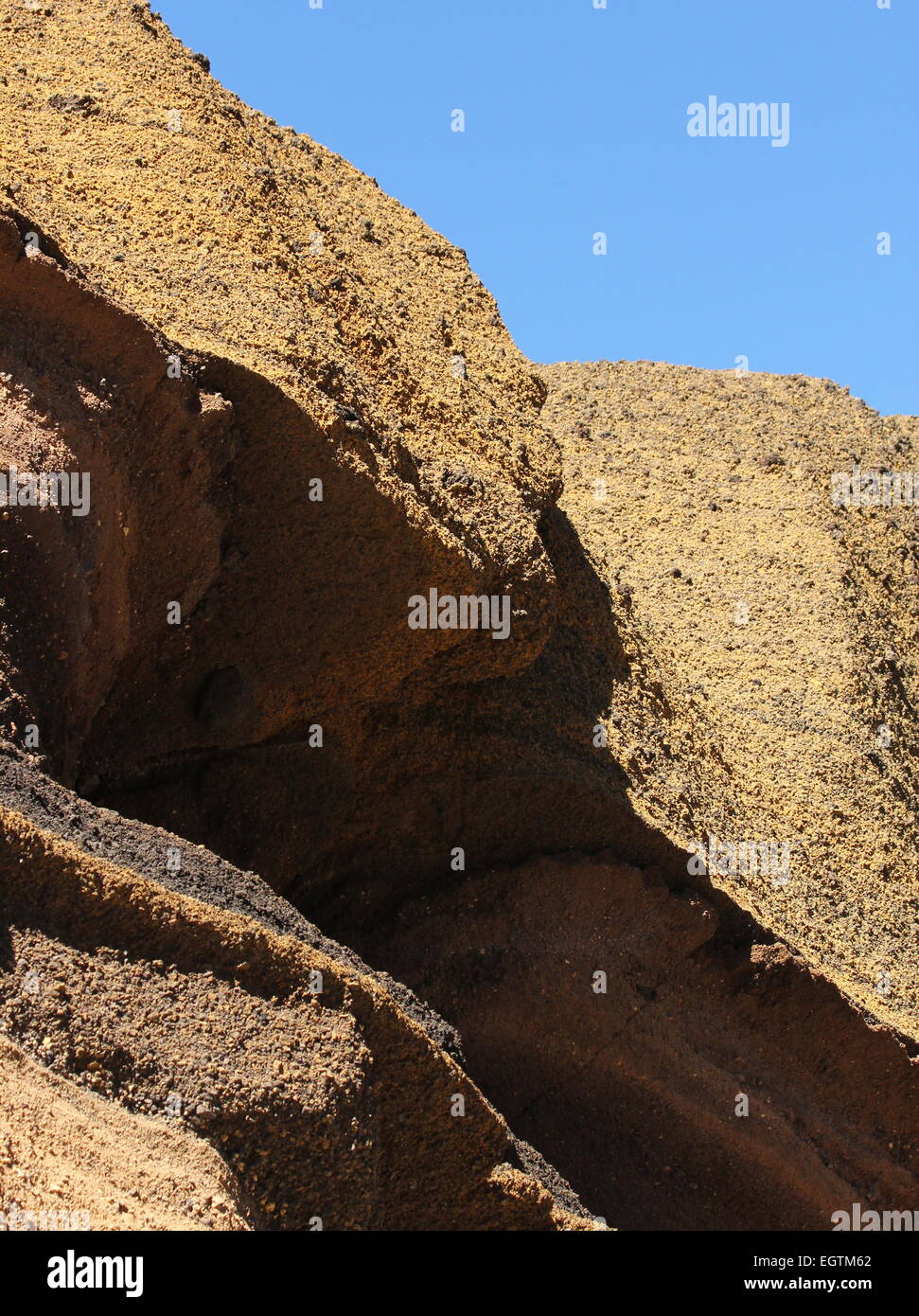 Volcanic rock strata las canadas Tenerife El Teide national park Stock ...