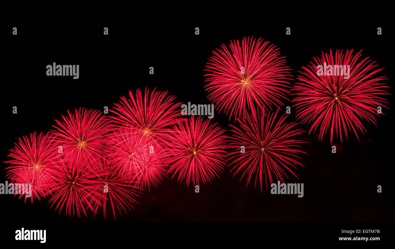 Red fireworks hi-res stock photography and images - Alamy