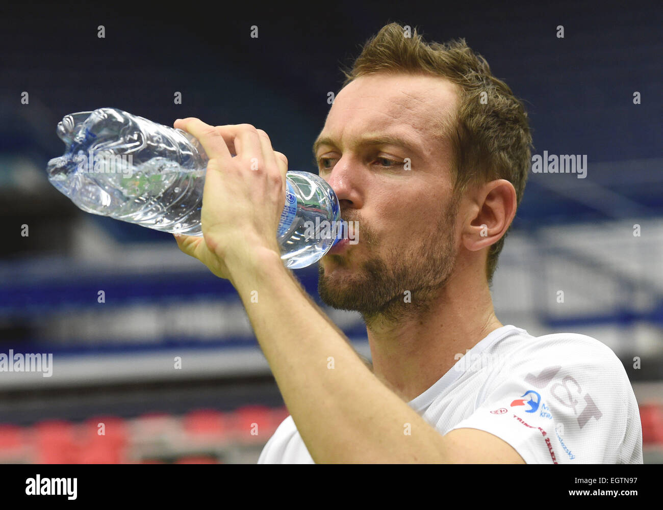 Ostrava, Czech Republic. 2nd Mar, 2015. Czech tennis player Jan Mertl ...