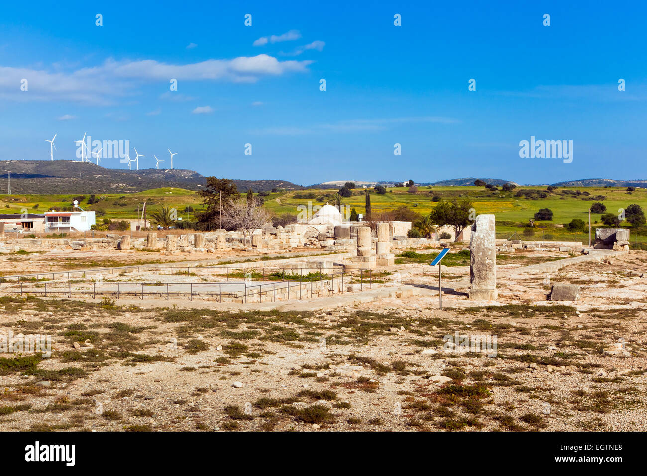 Ancient ruins in Paphos, Cyprus - part of UNESCO world heritage Stock ...