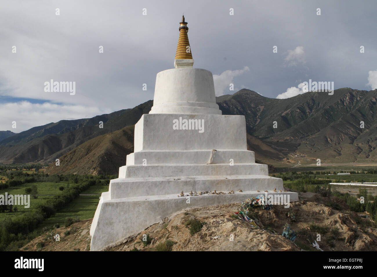 Symbol of Buddhism ancient Buddhist stupa on the hill Stock Photo - Alamy