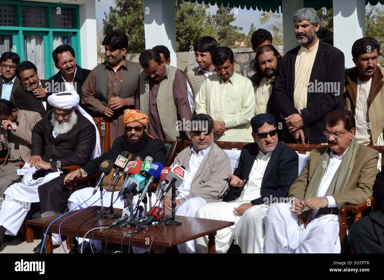 Quetta, Pakistan. 2nd March, 2015. Balochistan National Party leader ...