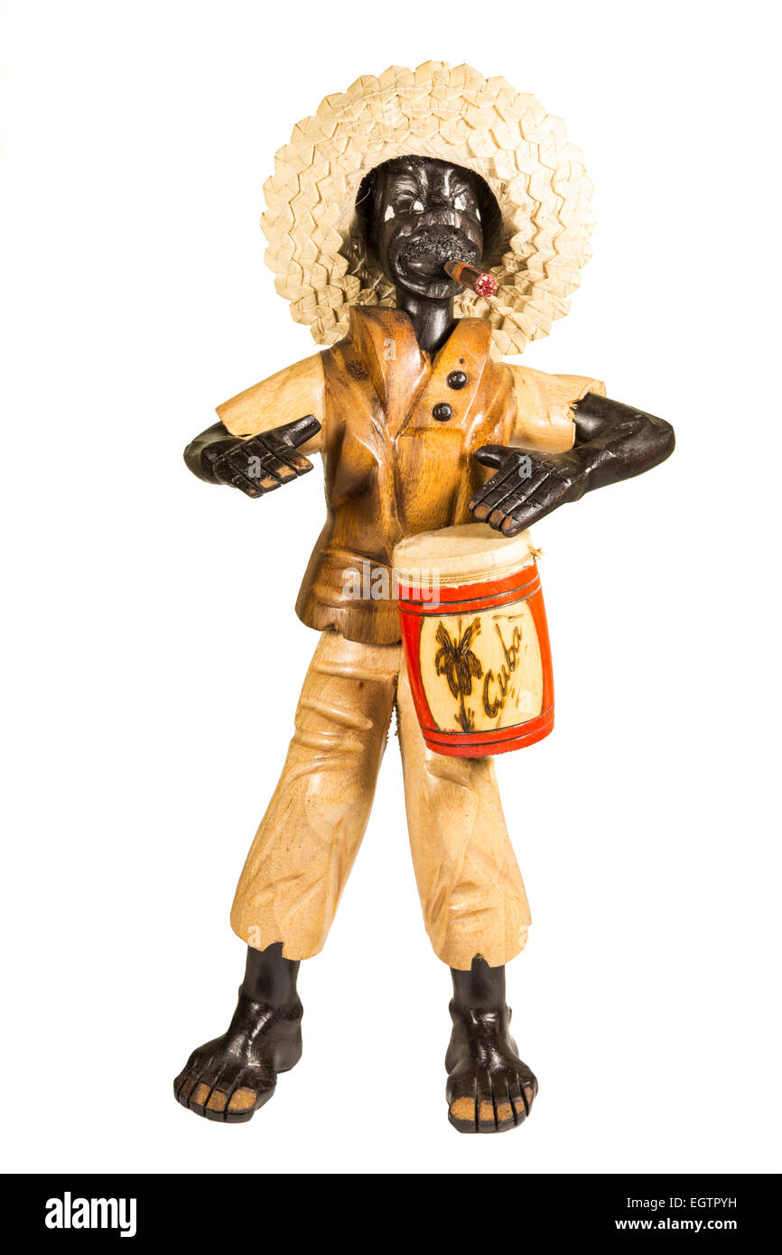 wooden figure of the Cuban Stock Photo - Alamy