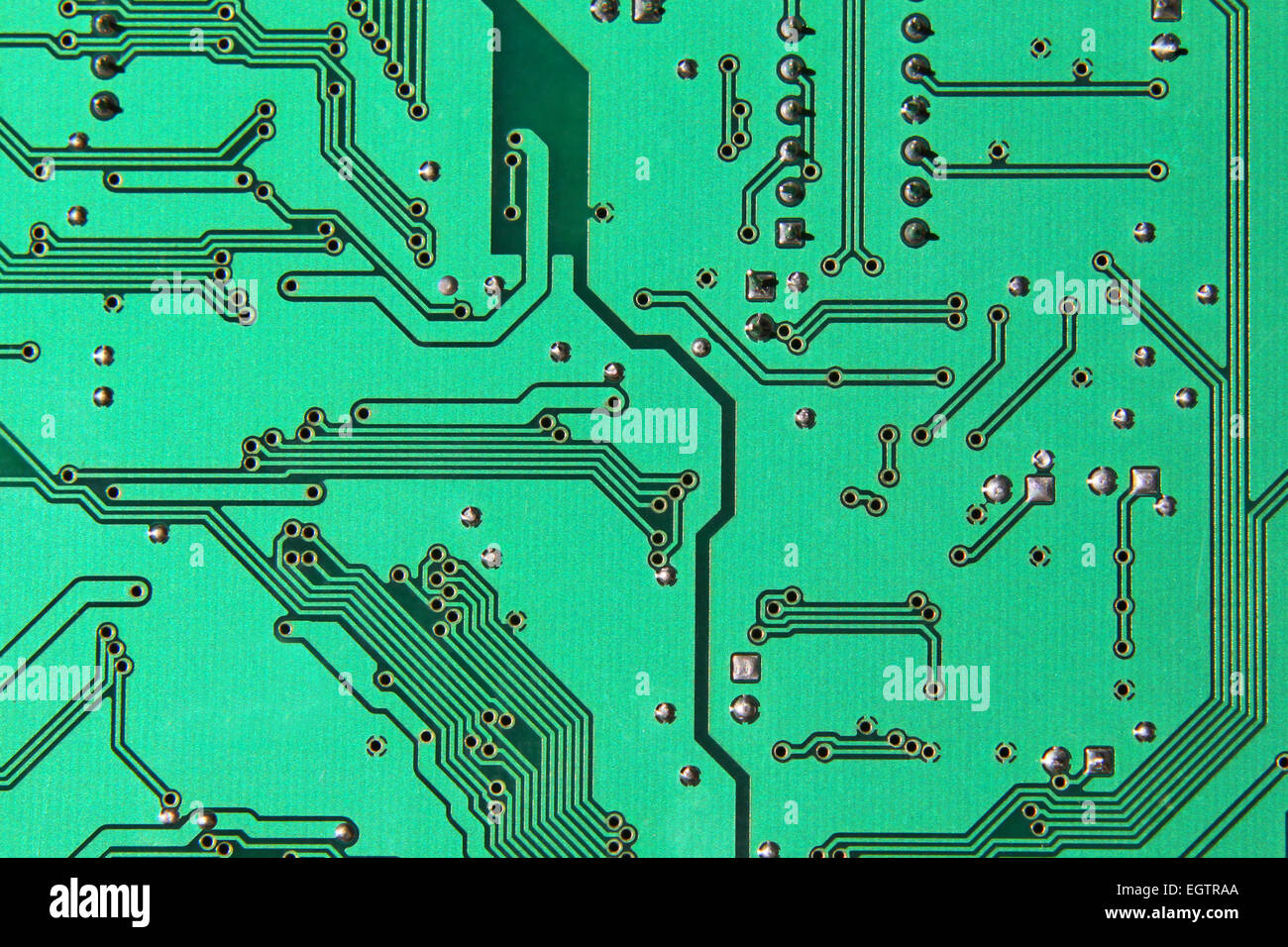 Green electronic microcircuit taken closeup as background Stock Photo ...