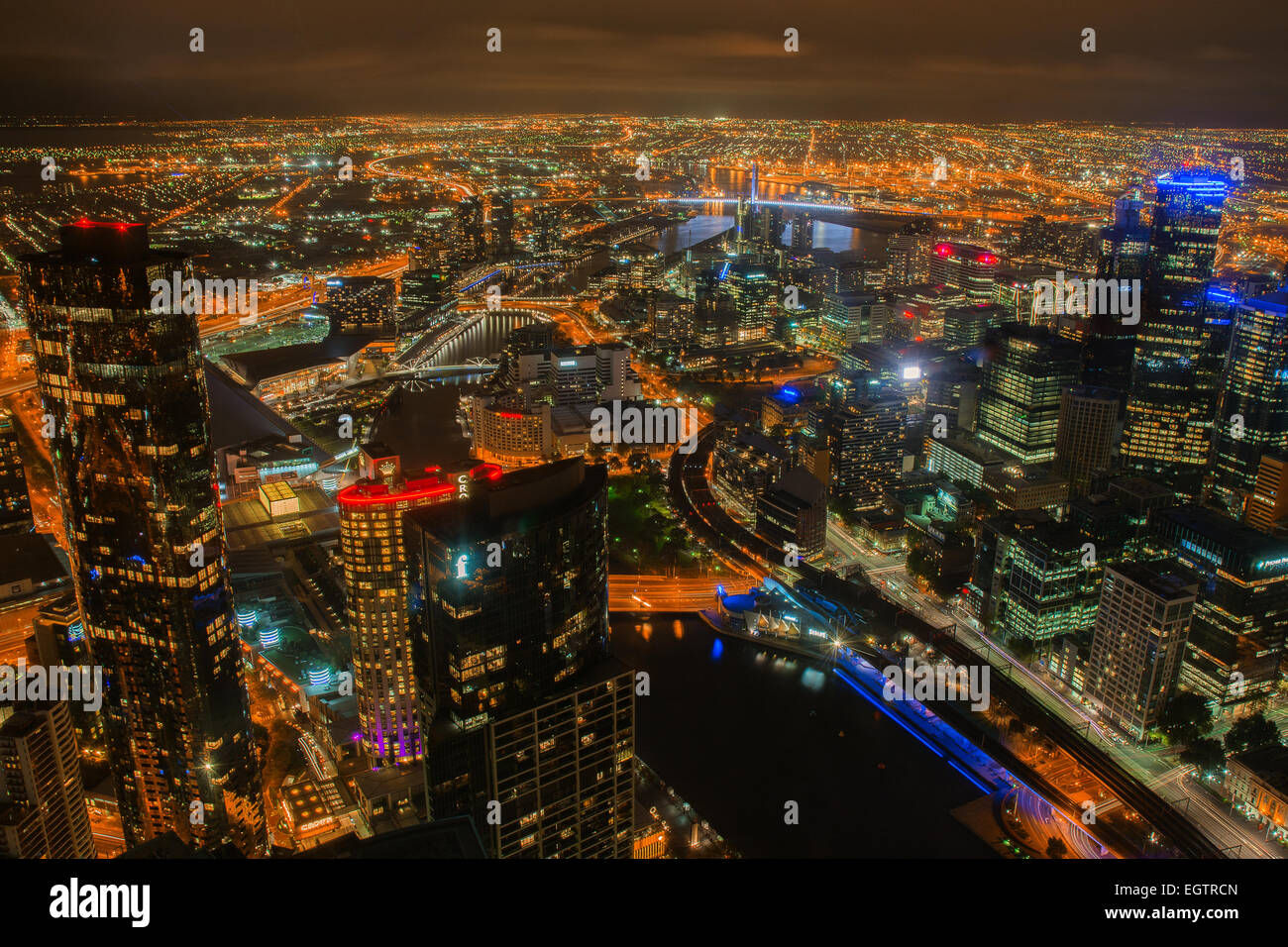 Melbourne city aerial hi-res stock photography and images - Alamy
