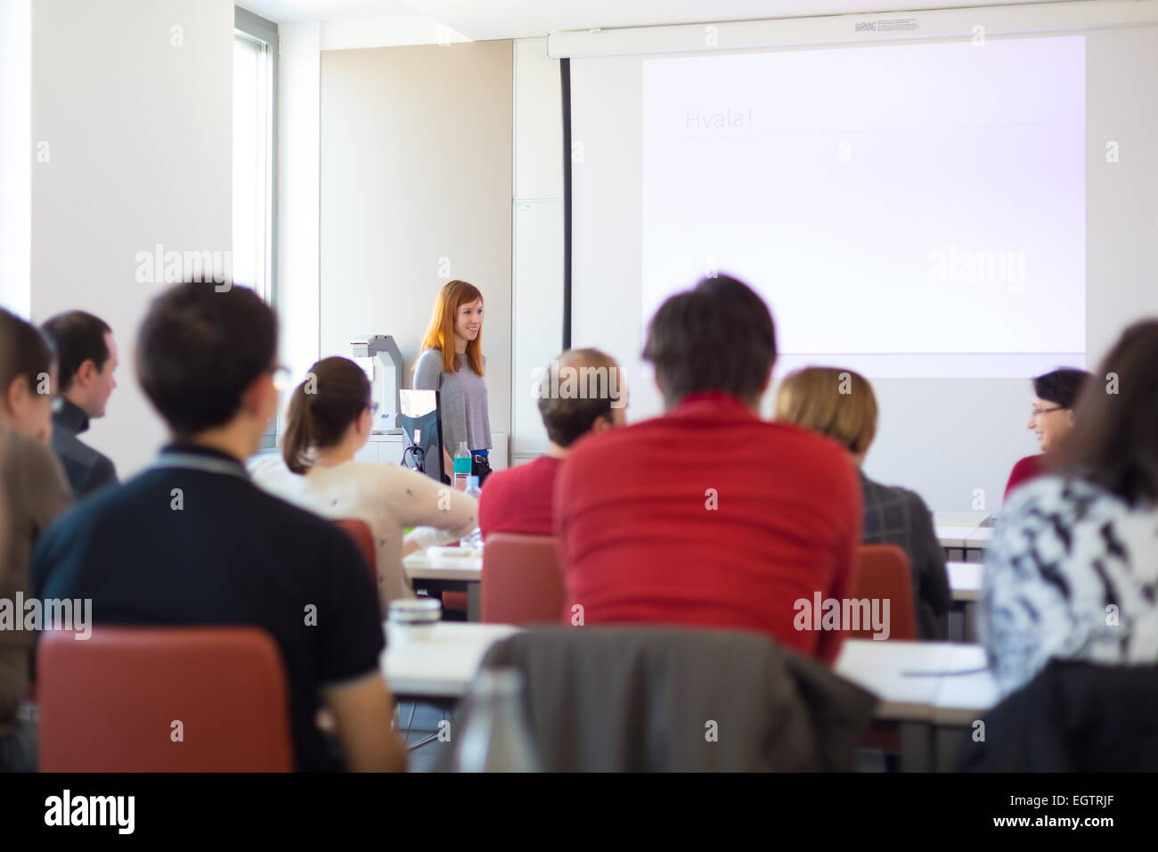 Lecture at university Stock Photo - Alamy