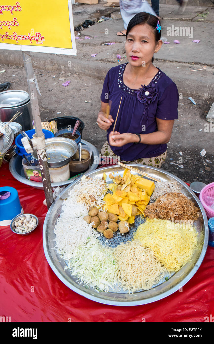 Street food snacks in yangon hi-res stock photography and images - Alamy