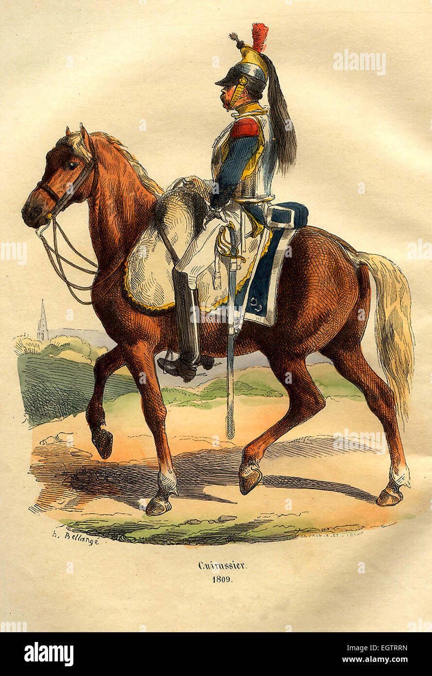 French Cuirassier cavalry officer Stock Photo - Alamy