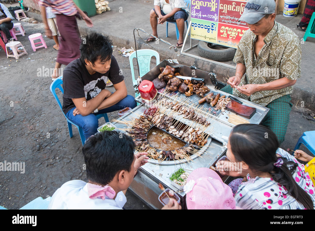 Street food,stall, on the street, fresh, stools,local,food outlet ...