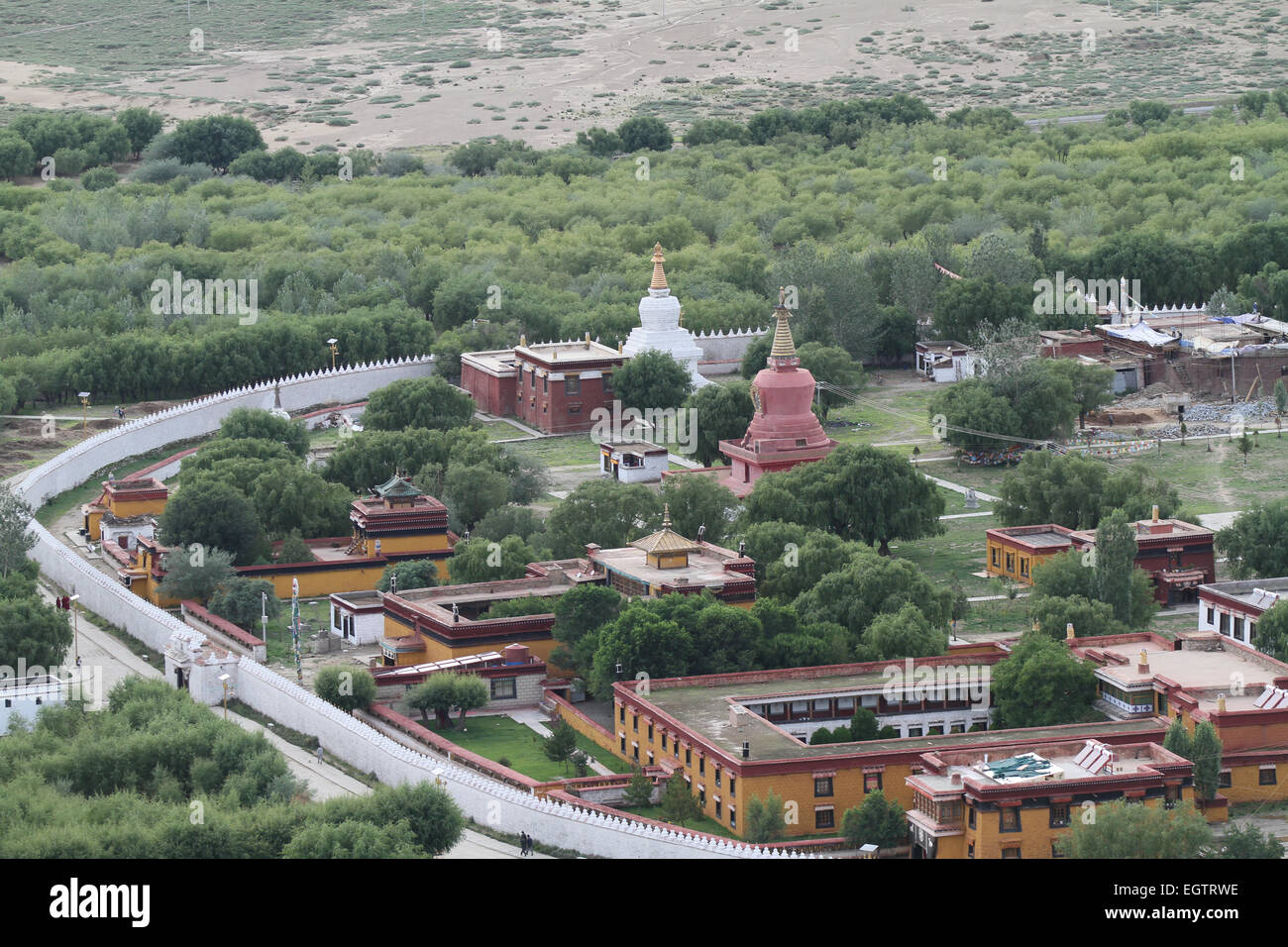 View of the Buddhist monastery Samye, Tibet, China Stock Photo - Alamy