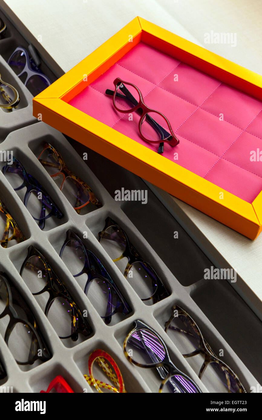 Model of glasses in a optical shop Stock Photo - Alamy