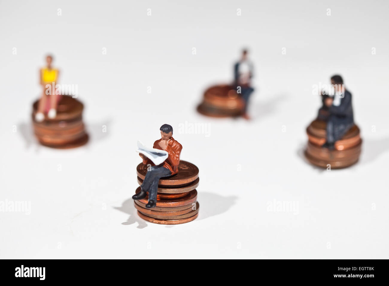 Miniature people in action in various situations Stock Photo - Alamy