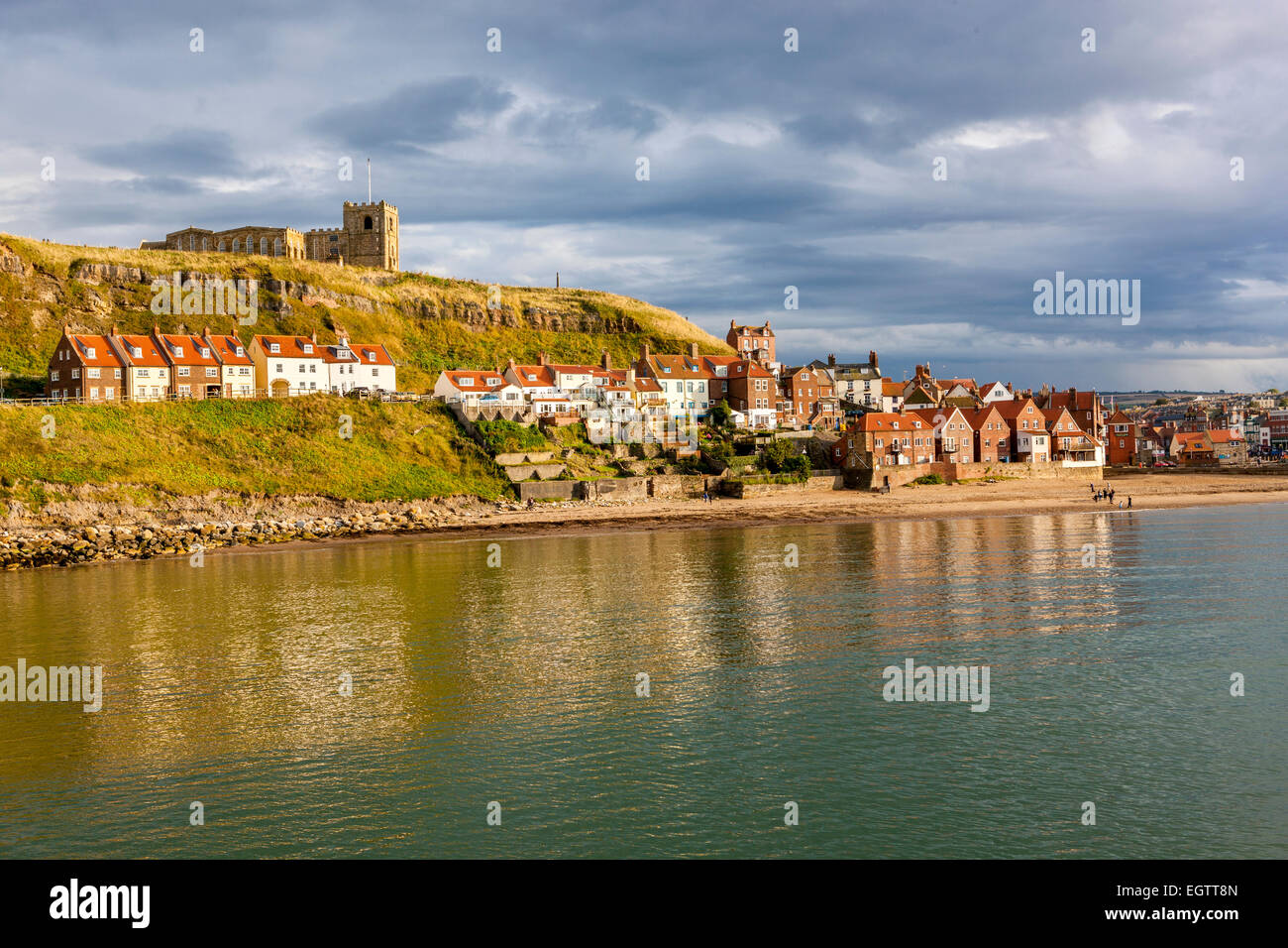 View towards St. Mary's Parish Church at Whitby, North Yorkshire ...