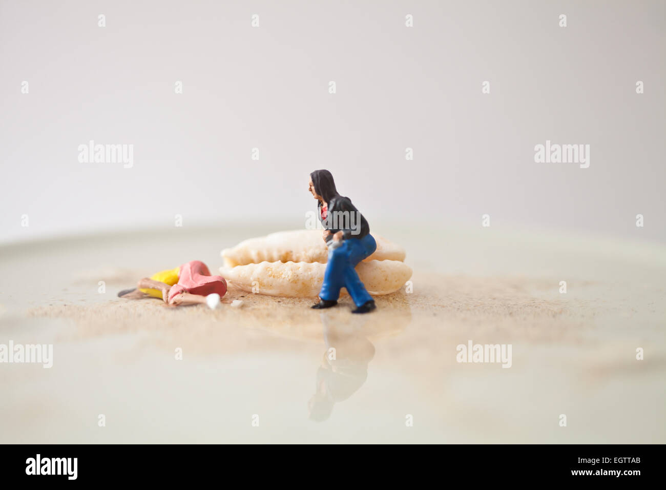 Miniature people in action in various situations Stock Photo - Alamy
