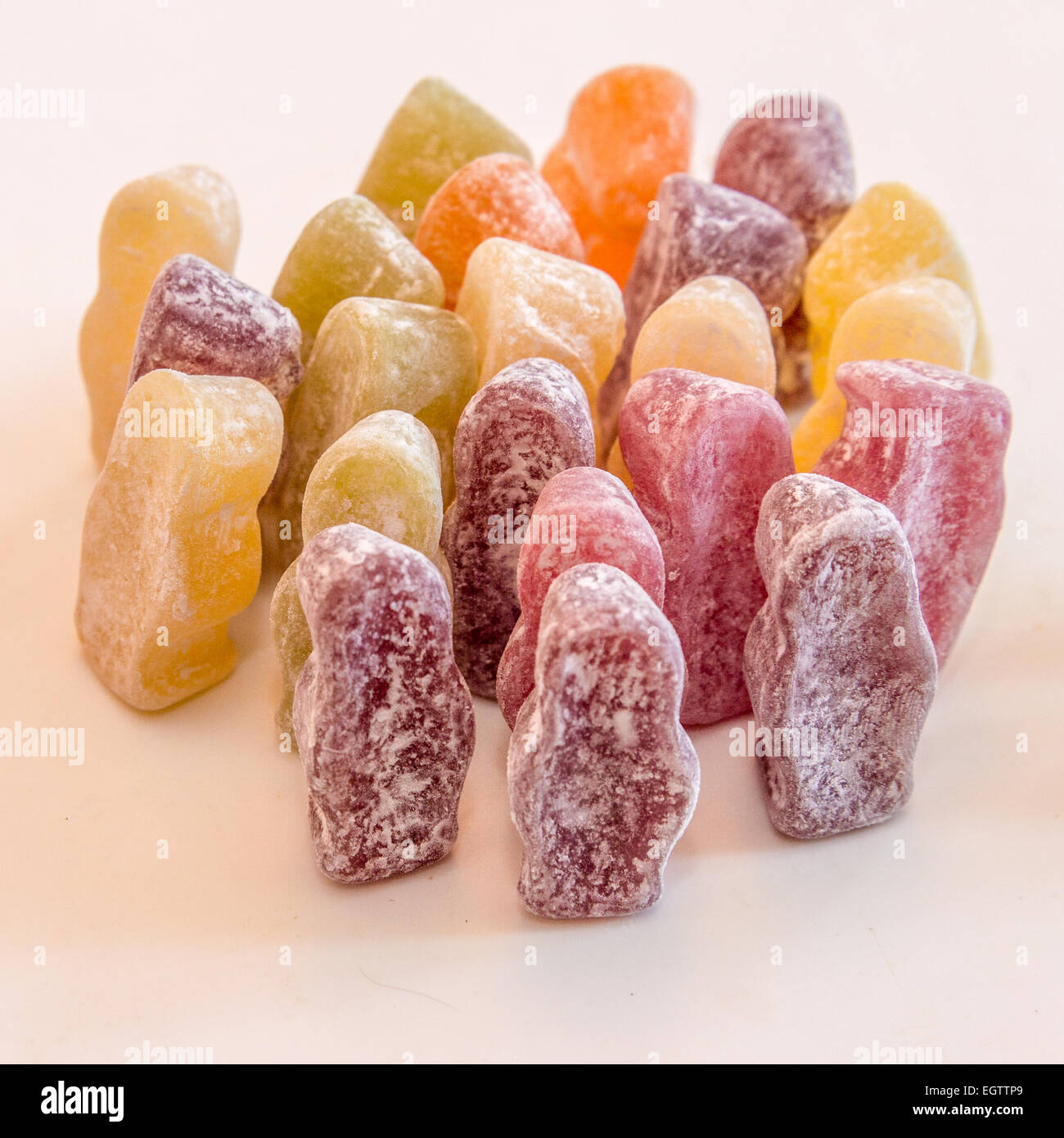 Group of different coloured sweets Stock Photo - Alamy