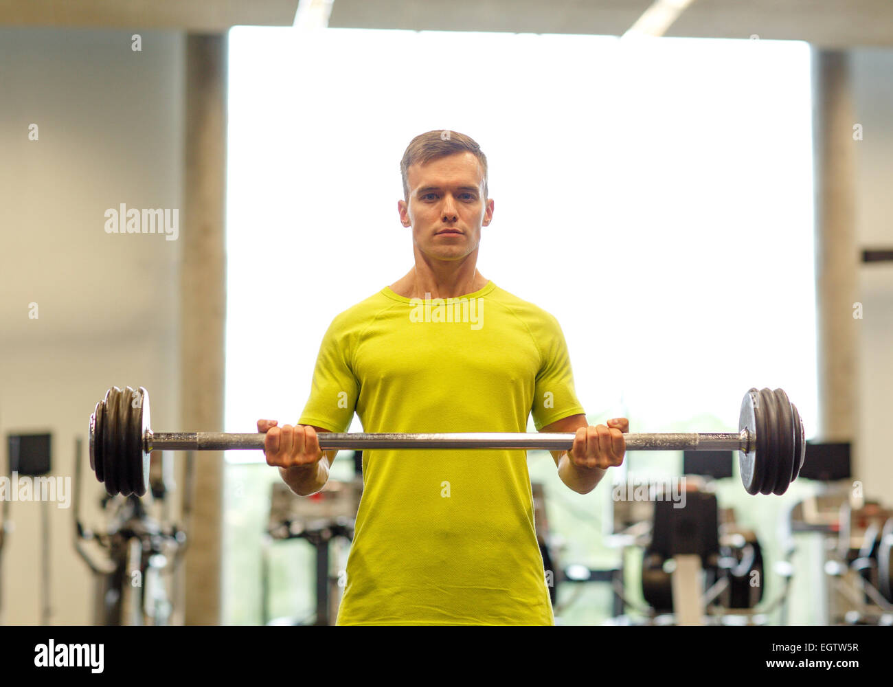 Athlete doing exercise barbell hi-res stock photography and images - Alamy