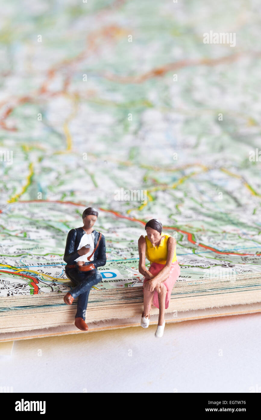 Miniature people in action in various situations Stock Photo - Alamy