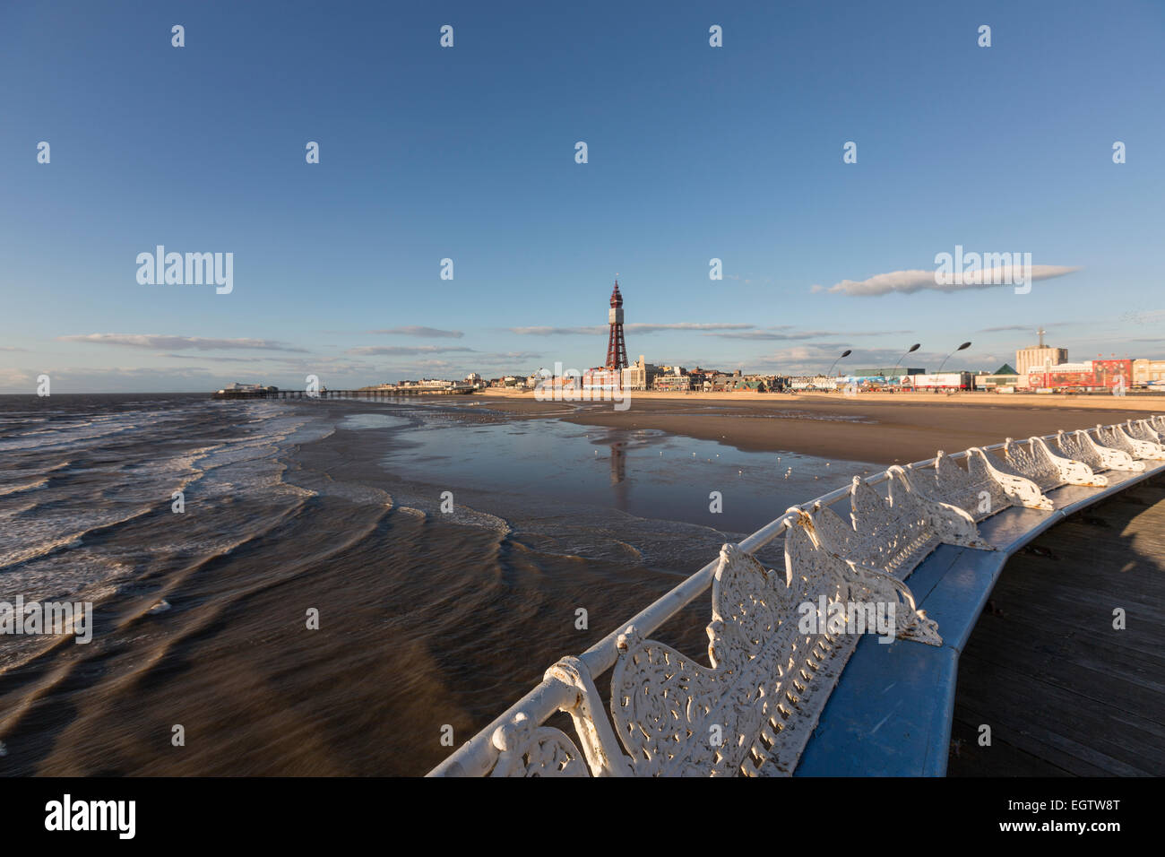 Blackpool central pier tower hi-res stock photography and images - Alamy