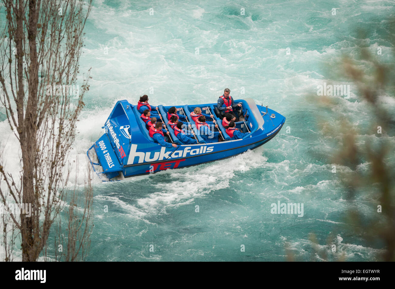 Huka jet boat huka falls hi-res stock photography and images - Alamy