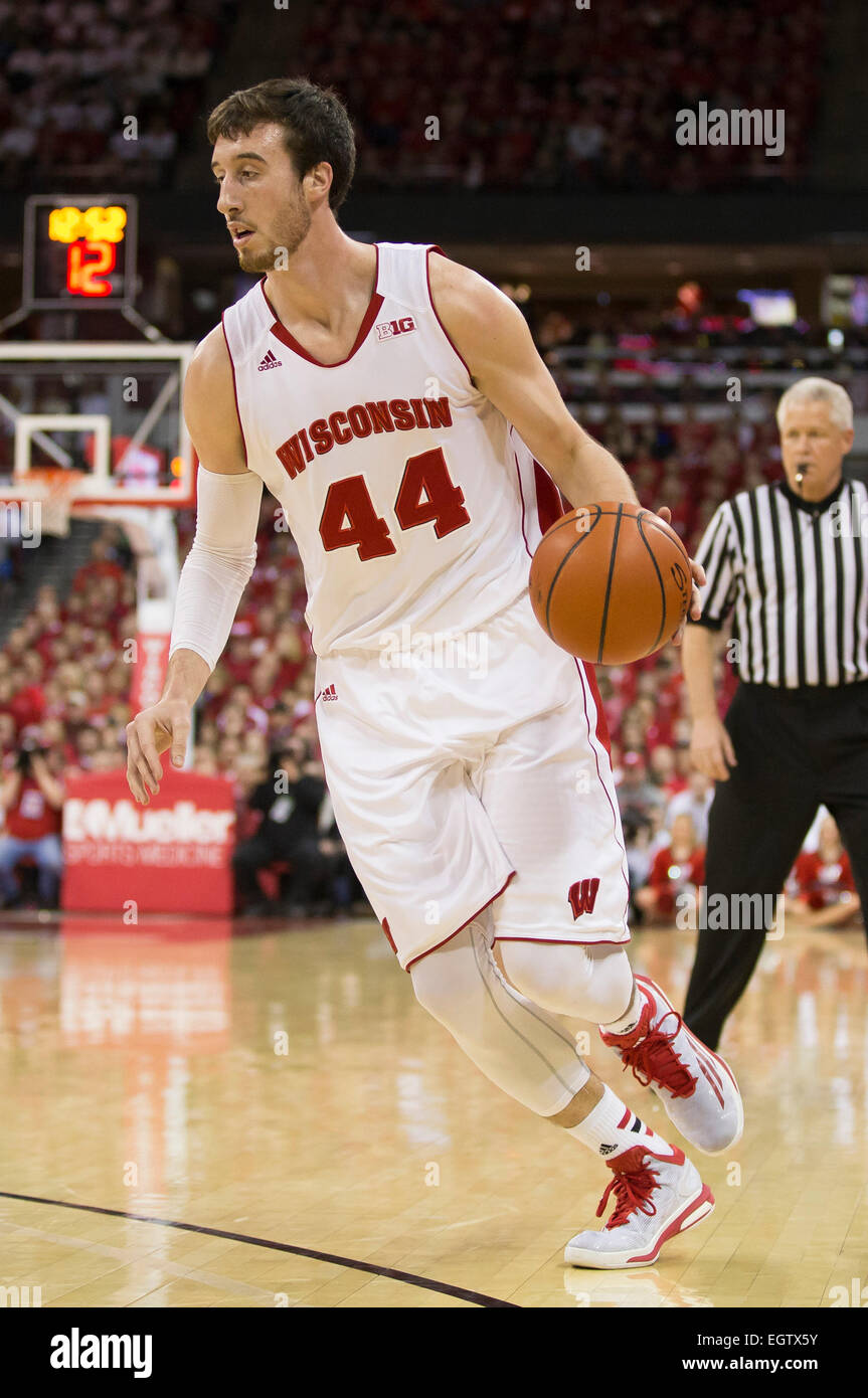 Madison, Wisconsin, USA. 1st March, 2015. Wisconsin Badgers forward ...