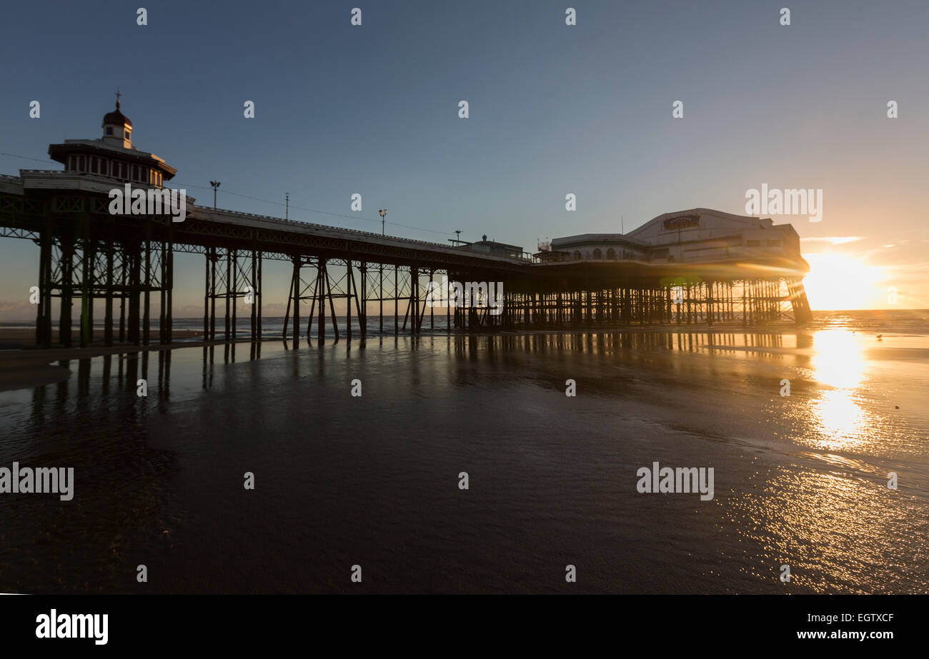 Blackpool North Pier at sunset Stock Photo - Alamy