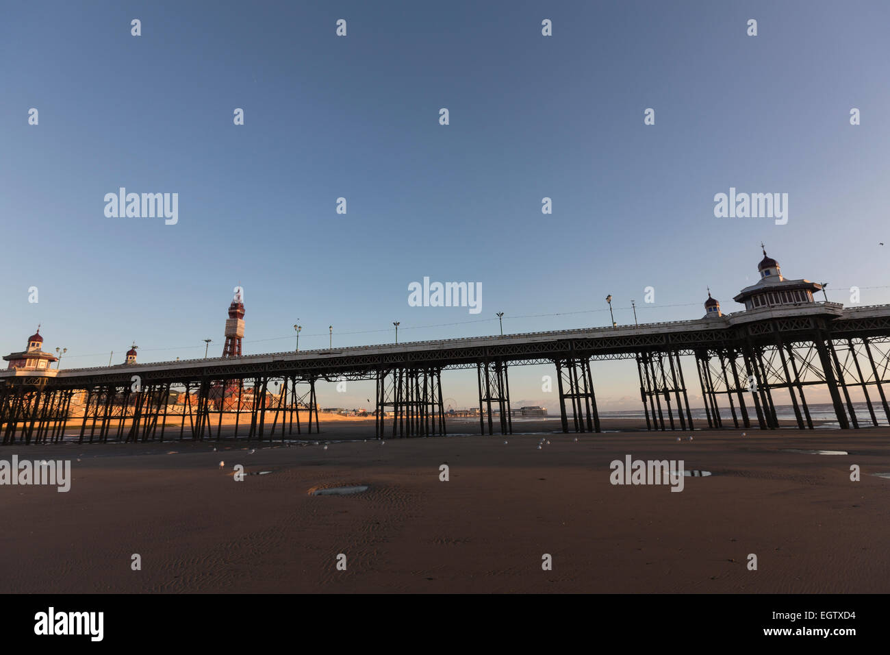 Blackpool north pier sunset hi-res stock photography and images - Alamy