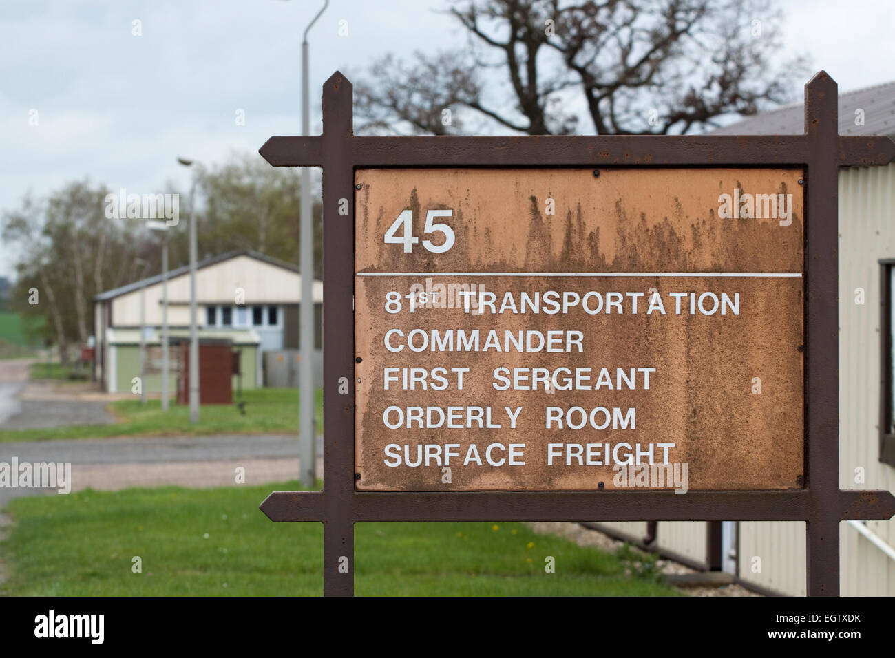 Notice left from the USAF occupation of RAF Bentwaters airfield in ...