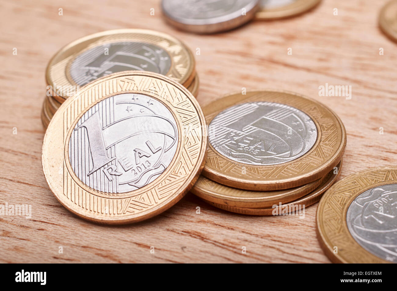 Money coins Brazilian Stock Photo - Alamy