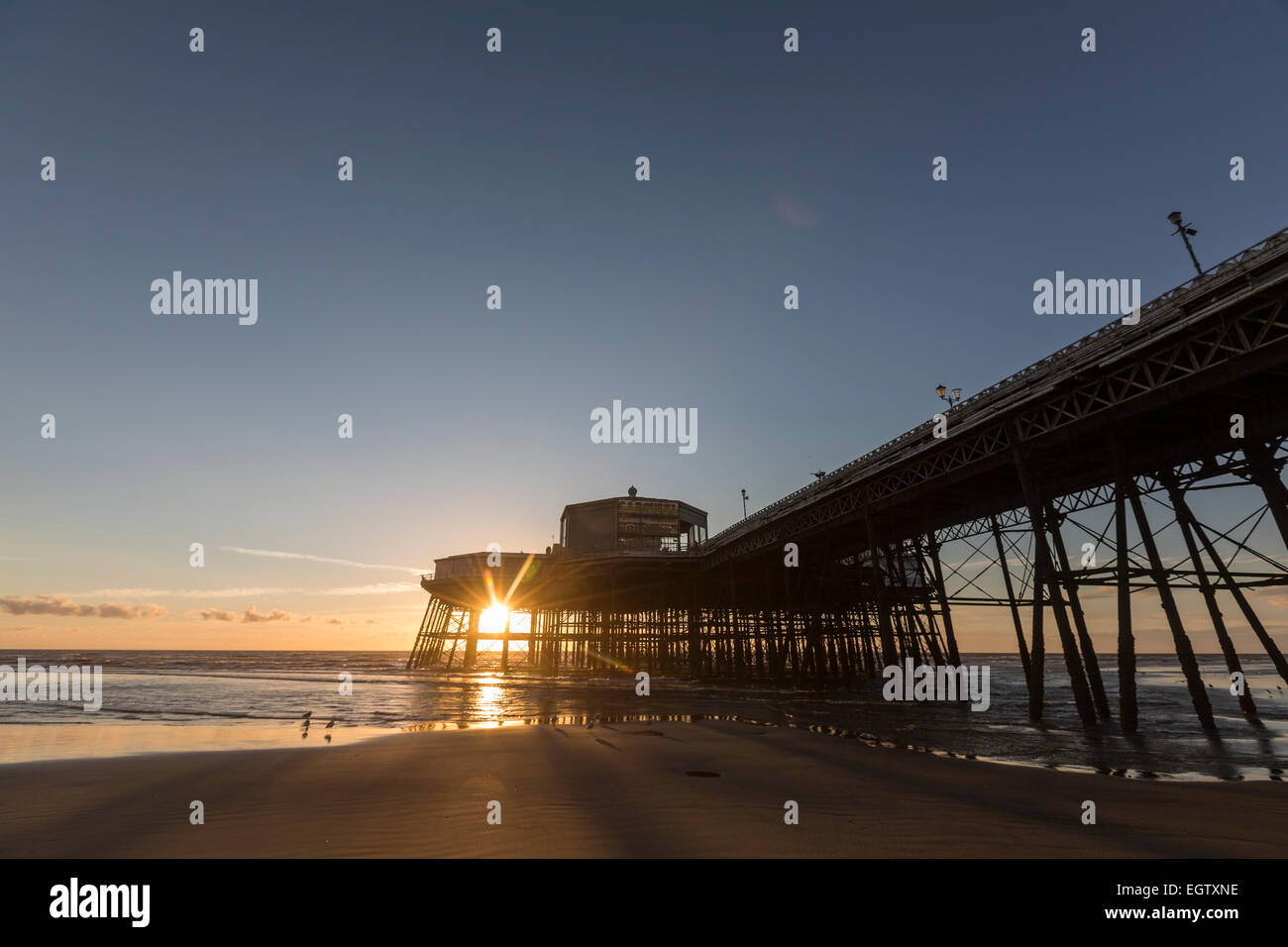 Blackpool North Pier at sunset Stock Photo - Alamy