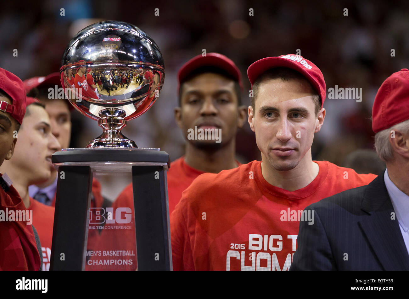 Madison, Wisconsin, USA. 1st March, 2015. Wisconsin Badgers guard Josh ...