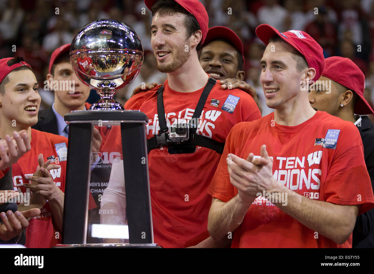 Madison, Wisconsin, USA. 1st March, 2015. Wisconsin Badgers guard Josh ...
