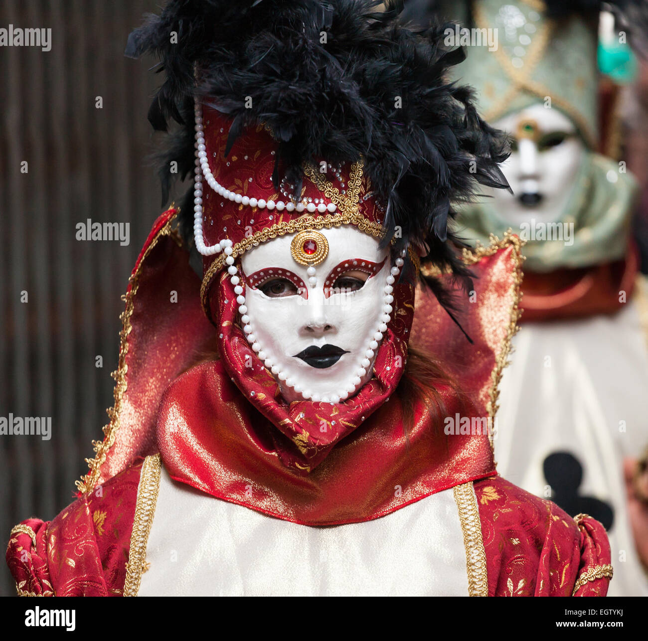 Venetian mask of 2015 depicting the French playing cards Stock Photo ...