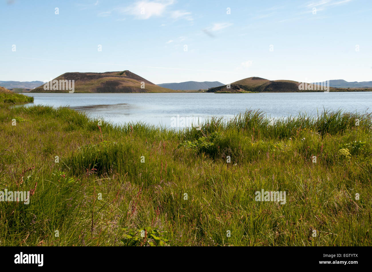 Myvatn means midge lake and is situated at the base if the huge Krafla ...